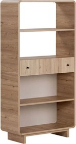 Knihovna v dekoru dubu ve světle přírodní barvě 78x153x34 cm Senza – Nordure