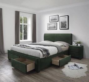 HALMAR MODENA 3 postel 160 tmavě zelená
