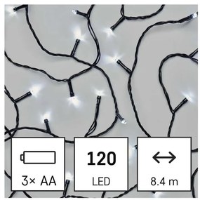 Vánoční řetěz LED 8,4 m, studená bílá