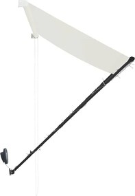 Zatahovací markýza s LED světlem 350 x 150 cm krémová 145926
