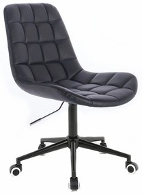 LuxuryForm Židle PARIS na černé podstavě s kolečky - černá