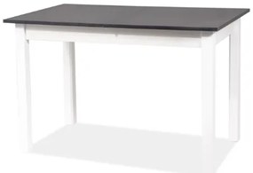 Rozkládací jídelní stůl 100-140x60 Hally (černá + bílá) (pro 4 až 6 osob). 1050257