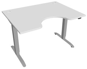 Hobis Motion Elektr. nastavitelný stůl 120x90 - HOBIS ERGO MOTION MSE 2 1200 Dekor stolové desky: bílá, Barva kovové podnože: stříbrná