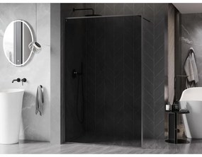 Mexen Kioto-F, sprchová zástěna s rámem 90 x 202 cm, 8 mm grafit, grafitový profil, 800-090-104-66-40