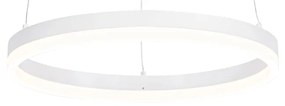Designové závěsné svítidlo bílé 40 cm včetně LED 3 stupňové stmívatelné - Anello