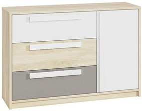 Casarredo - Komfort nábytek Komoda REPENS 08, 1D3S, buk fjord/bílá/šedá