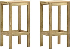 vidaXL Zahradní barové stoličky 2 ks impregnované borové dřevo [315408]
