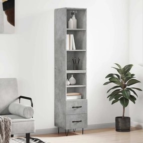 vidaXL Skříň highboard 34,5 x 34 x 180 cm kompozitní dřevo [3189761] Barva: Betonová šedá