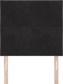 Čelo postele Černý 90 cm samet 3337895
