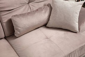 Designová rohová sedačka Heimana 308 cm béžová - levá