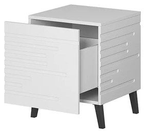 Noční stolek Doppo 1S, Barva: bílá