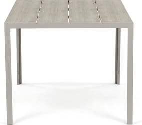Zahradní stůl WOOD - béžový polywood / béžová kovová konstrukce