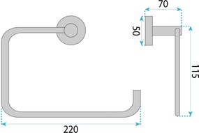 Rea Rea, Koupelnový věšák 5610 Leo Chrome, REA-88084
