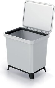 Odpadkový koš SYSTEMO 29 L světle šedý