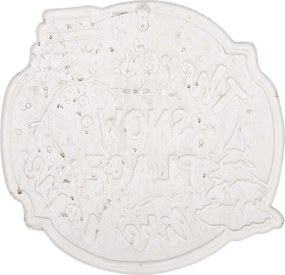 Nástěnná kovová cedule Snow Place - 40*1*39 cm
