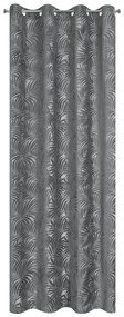 ZÁVĚS NA KROUŽCÍCH LIVIA 140X250 CM ŠEDÁ