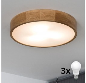 Brilagi - LED Stropní svítidlo CARVALHO 3xE27/60W/230V dub pr. 47,5 cm