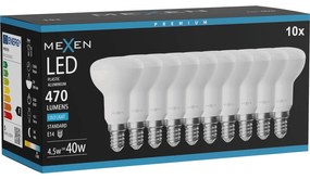 Mexen Nova 10x LED žárovka E14, R50, 4,5W, Studená - 6500K, 470 lm - L103-E14-0565-01x10
