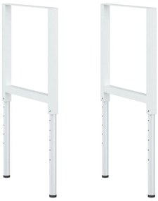 Nastavitelné rámy pracovního stolu 2 ks kov 55 x (69–95,5) cm 147932