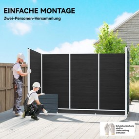 Outsunny zahradní domek 3,2 m² (303 × 123 × 197 cm) – plastový skladovací domek s okny, dvoukřídlými dveřmi, uzamykatelným větráním a podlahou ve vzh…
