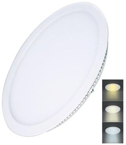Solight LED mini panel CCT, podhledový, 24W, 1800lm, 3000K, 4000K, 6000K, kulatý