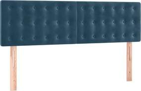 Box spring postel s matrací tmavě modrá 140x190 cm samet 3131199