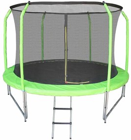 Trampolína COMFORT 244cm zelená se žebříkem