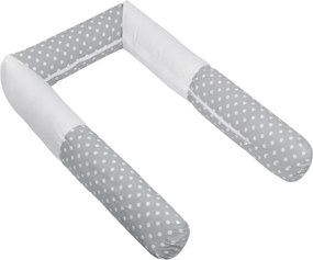 Bellatex Mantinel do dětské postýlky - VÁLEC Šedá,Bílá 12x240 cm, (průměr)