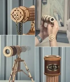 RoboTime 3D dřevěné mechanické puzzle Pirátský dalekohled / od 14 let