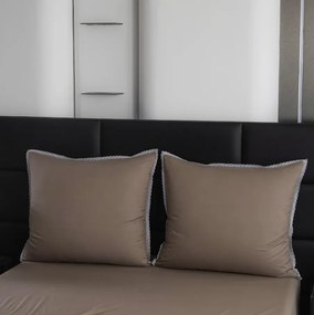 Povlečení z mikrovlákna LACELLE tmavě béžové Rozměr povlečení: 70 x 80 cm | 140 x 200 cm