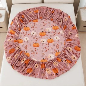 Prostěradlo z mikrovlákna PUMPKINS ROSAVIE starorůžové 90x200 cm