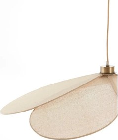 Krémové závěsné svítidlo s textilním stínidlem Fyano – Light &amp; Living
