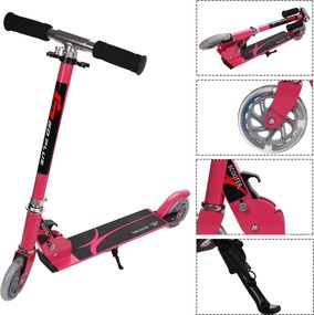 Costway Scooter Kick Scooter Dětská koloběžka Městská koloběžka – růžový