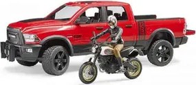 Bruder 02502 Terénní auto RAM + motocykl Scrambler Ducati Desert Sled