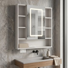 Rea, Zrcadlová skříňka s LED osvětlením Rea Luna 70x80cm, REA-M0405