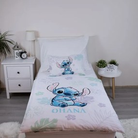 Jerry Fabrics Povlečení do postýlky Lilo and Stitch Ohana White baby 100x135, 40x60 cm
