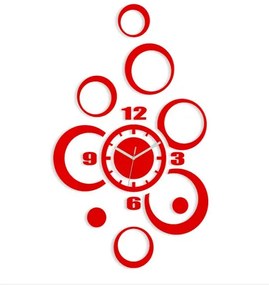 3D nalepovací hodiny Alladyn červené