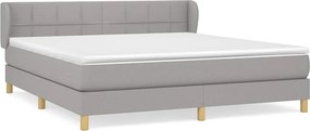 Box spring postel s matrací světle šedá 180 x 200 cm textil 3126821