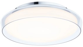 Paulmann 71075 Luena, koupelnové stropní svítidlo LED 16,5W 3000K, sklo/chrom, průměr 35cm, IP44