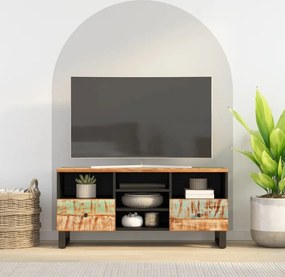 vidaXL TV stolek 100 x 33 x 46 cm masivní akácie a kompozitní dřevo [351978] Barva: Vícebarevný