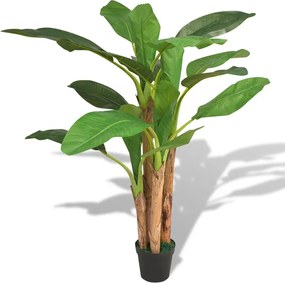 vidaXL Umělá rostlina banánovník s květináčem 175 cm [244455] Barva: Zelená