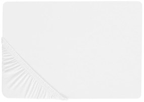 Bavlněné prostěradlo 180 x 200 cm bílé JANBU Beliani