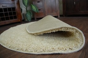 Kulatý koberec SHAGGY Hiza 5cm česnekový