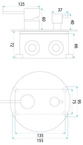 Rea Lungo Diamond, podomítkový sprchový set s dešťovou hlavovou a ruční sprchou, zlatá lesklá, REA-P6964