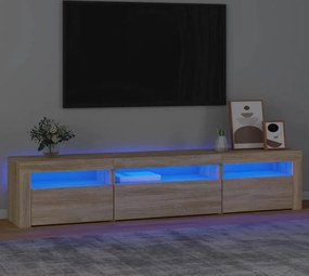 vidaXL TV skříňka s LED osvětlením 195x35x40 cm [3152740] Barva: dub sonoma