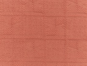 Bavlněný přehoz na postel 150 x 200 cm červená MARAKA Beliani
