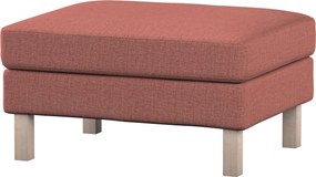 Potah na podnožku IKEA Karlstad barva hnědá látka pletený vzor