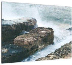 Skleněný obraz - síla vody (70x50 cm)