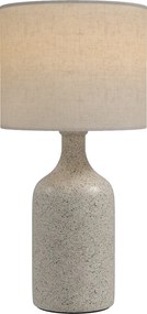 HOMCOM Stolní lampa, lampička na stůl, noční lampička, lampička na psací stůl s keramickým podstavcem, lněným stínidlem, 22x22x45 cm písková+béžová
