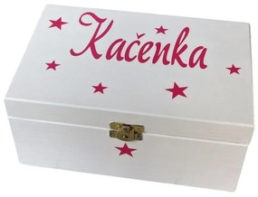 Dřevěná bedýnka se jménem